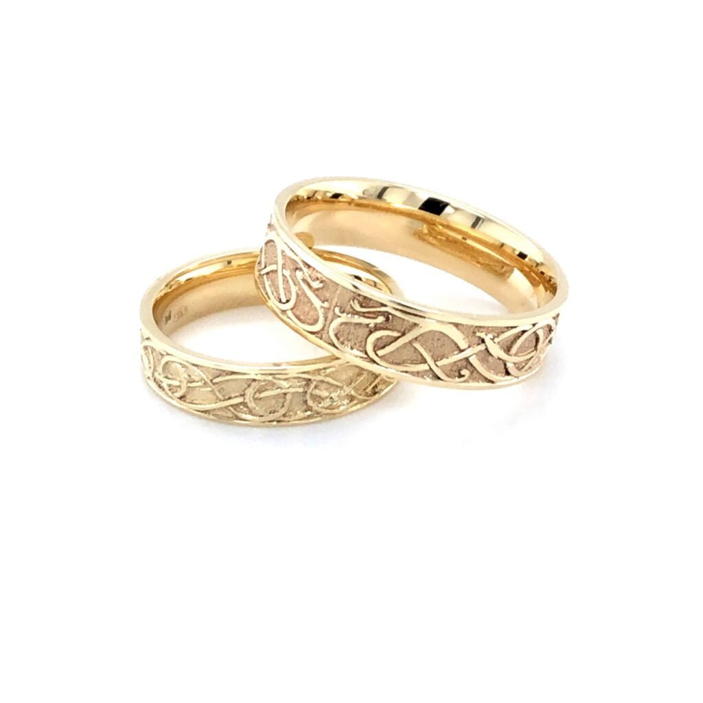 Obrączki Ślubne Golden Labyrinth - JM Kurczok